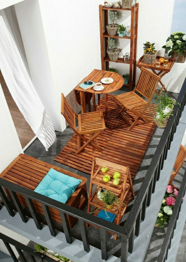 Balcon diseño pequeño y acogedor en 50 ideas geniales. | Mobili da ...